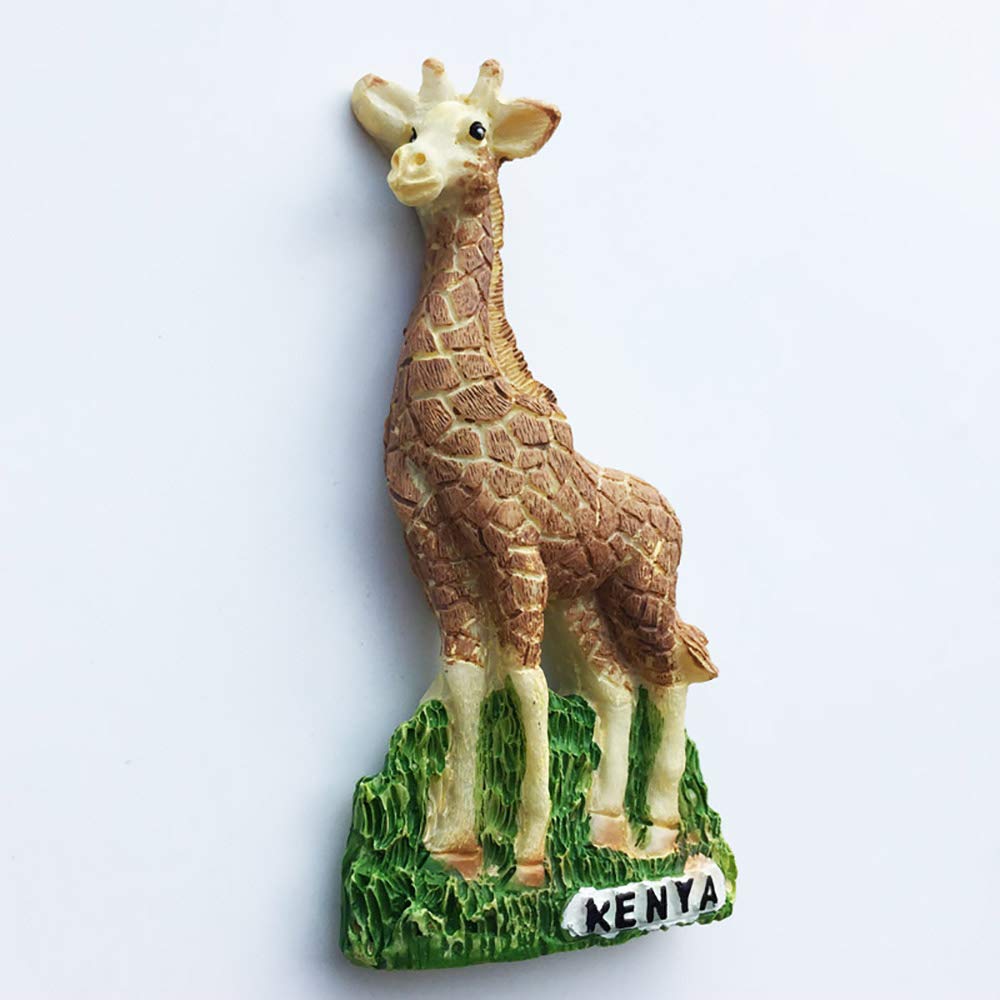 3D Animal Giraffe of Kenya Africa Fridge Magnet Travel Souvenir Gift Home Kitchen Decoration Magnetic Sticker Kenya Refrigerator Magnet Collection