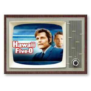 hawaii 5-0 tv show retro tv design fridge magnet different