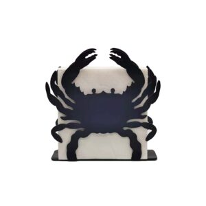 napkin holder, crab design metal freestanding tissue dispenser organizer,sealife modern dining table décor, iron tabletop paper napkin holder stand for home kitchen restaurant