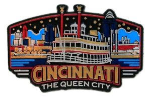 cincinnati ohio the queen city skyline fridge magnet