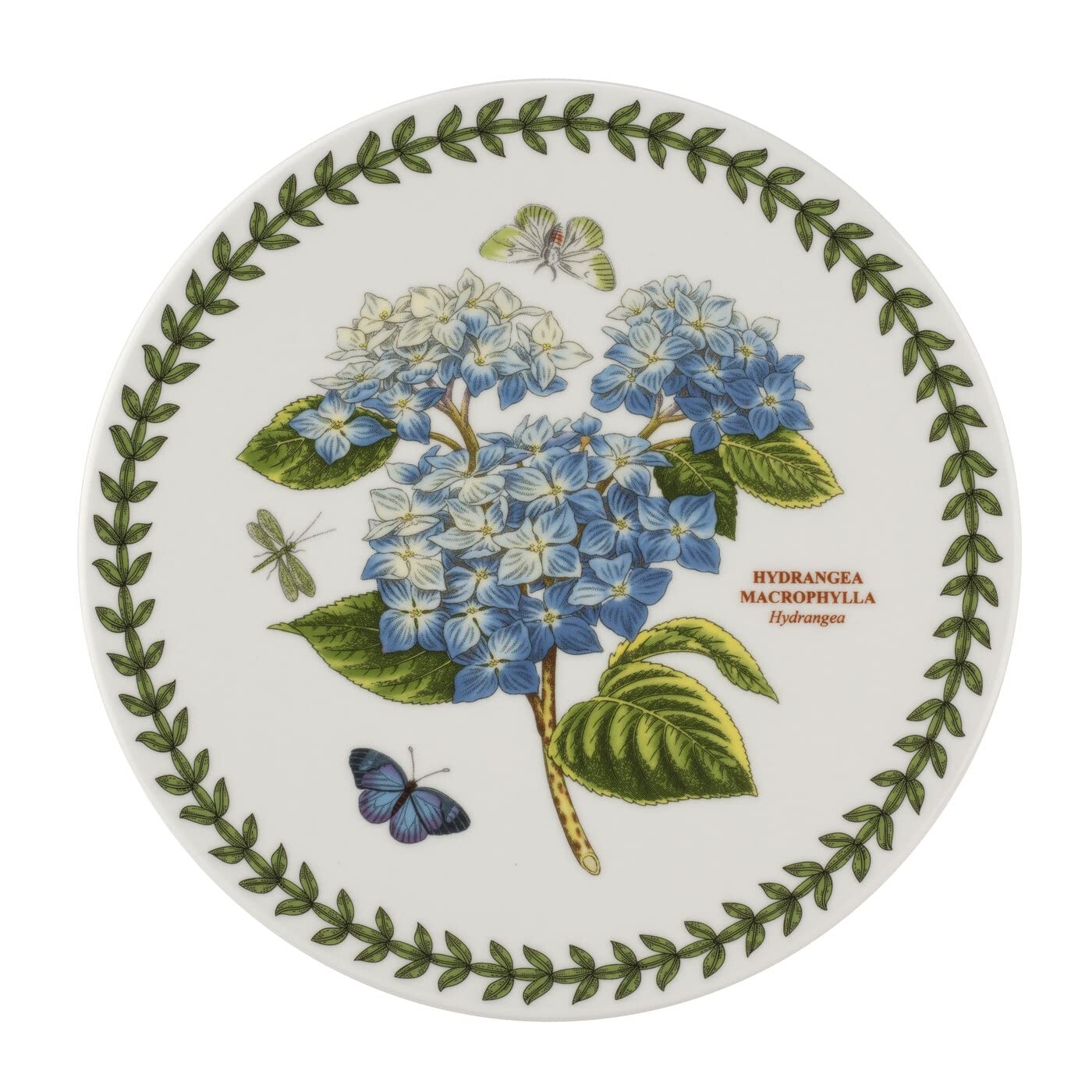 Portmeirion Botanic Garden Trivet | 8 Inch Trivet for Hot Dishes and Pans | Hydrangea Floral Motif | Made from Porcelain | Microwave and Dishwasher Safe