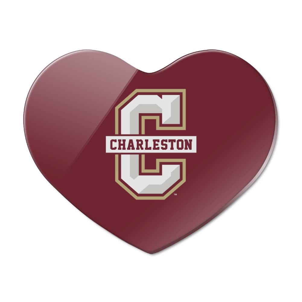 College of Charleston Cougars Logo Heart Acrylic Fridge Refrigerator Magnet