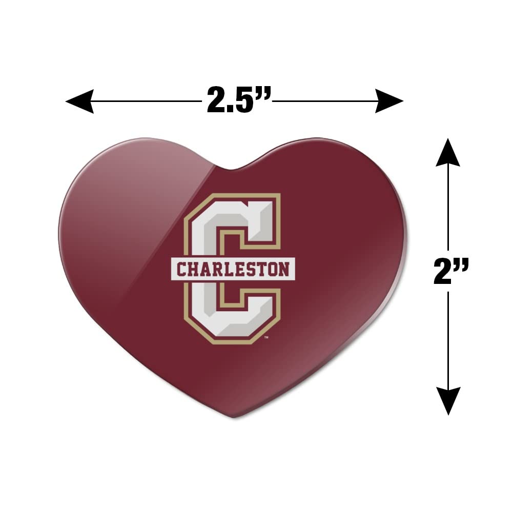 College of Charleston Cougars Logo Heart Acrylic Fridge Refrigerator Magnet