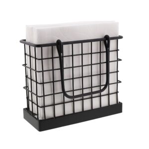 black metal standing napkin holder caddy for lunch napkins