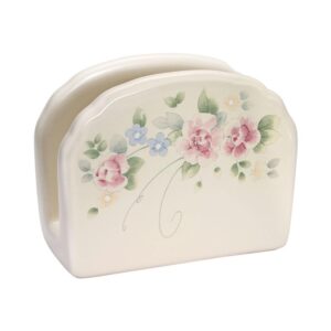 pfaltzgraff tea rose napkin-holders, white, pink