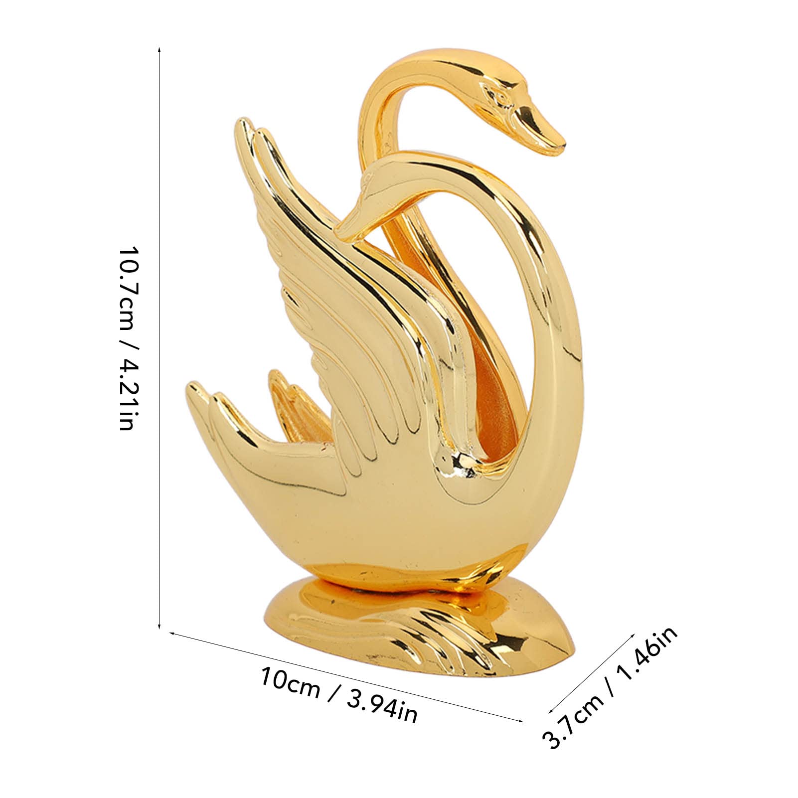 Gold Napkin Holder, Rustproof Metal Swan Napkin Holder, Elegant Golden Modern Table Serviette Holder, Durable Tissue Dispenser Stand for Home, Restaurant, Kitchen, Bar, Hotel