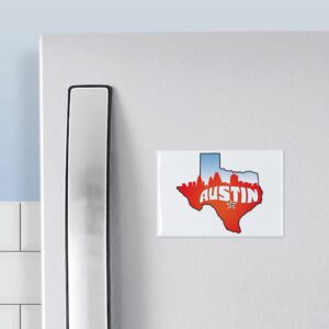 CafePress Austin Texas Skyline Rectangle Magnet, 3"x2" Refrigerator Magnet