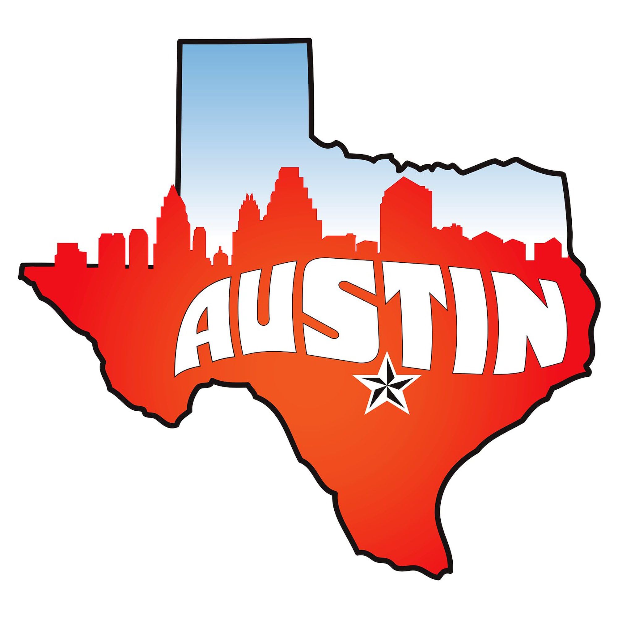 CafePress Austin Texas Skyline Rectangle Magnet, 3"x2" Refrigerator Magnet