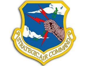 magnet 3.5x4 inch shield shaped usaf strategic air command sticker - air force veteran magnetic magnet vinyl sticker