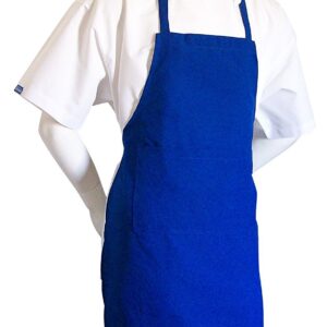 Chefskin Adult Set Apron + Hat Royal Blue, Ultra Lightweight Comfortable