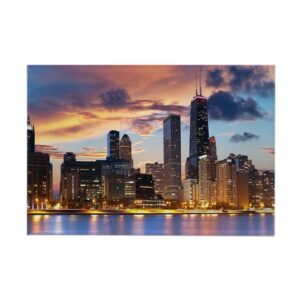 cafepress chicago rectangle magnet, 3"x2" refrigerator magnet