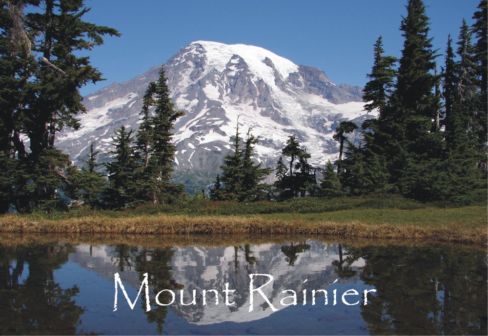 Mount Rainier, Highest Mountain in Washington State, National Park, Lake, WA, Souvenir Magnet 2 x 3 Fridge Magnet