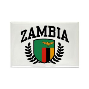 cafepress zambia rectangle magnet, 3"x2" refrigerator magnet