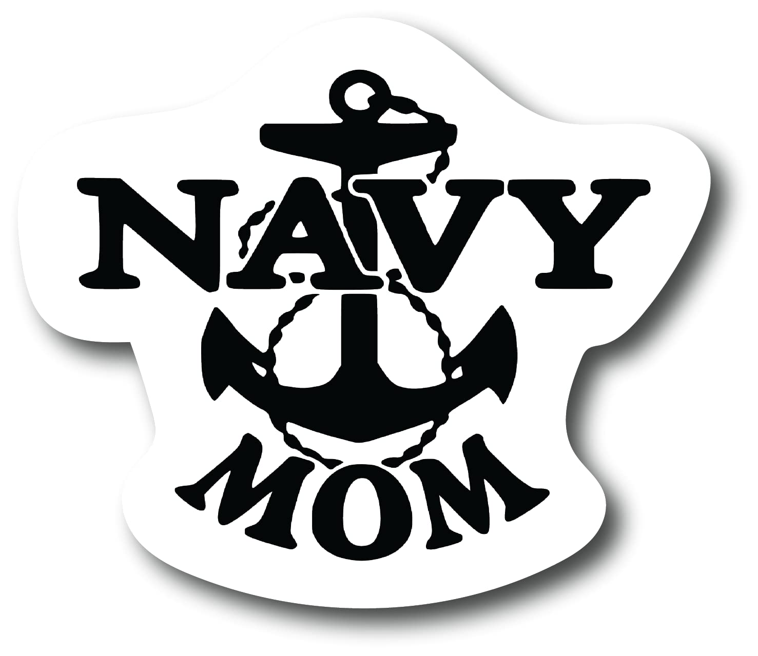 Navy Mom 4.5 in Refrigerator Dishwasher Whiteboard Magnet, Military Magnet, Navy Magnet US Made|PMNI295|