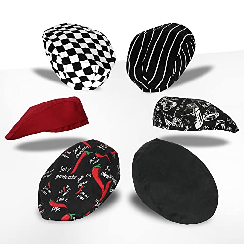 XINFU Chef Work Unisex Adult Printing Chef Hat Beret Party Accessory