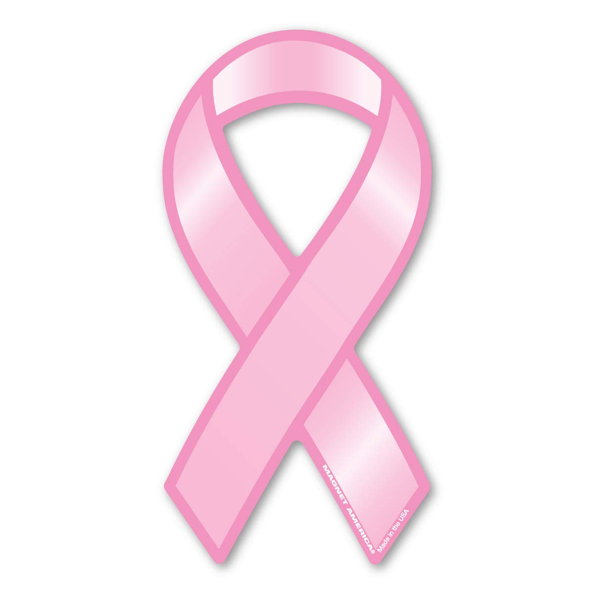 Breast Cancer 2-in-1 Mini Ribbon Magnet by Magnet America is 4" x 2" Made for Vehicles and Refrigerators