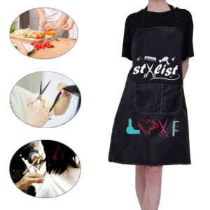 CMNIM Hair Stylist Apron Stylist Apron with Pockets Hairdressers Hair Salon Apron for Stylist Gifts Barber Cosmetology Aprons (Hair Stylist Apron)