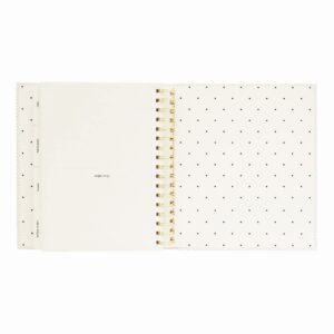 Sugar Paper Cream & Black Swiss Dot Recipe Book with Page Dividers and Guided Pages To Record and Organize Your Favorite Recipes