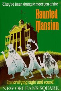 disneyland - the haunted mansion - 1969 - travel poster magnet