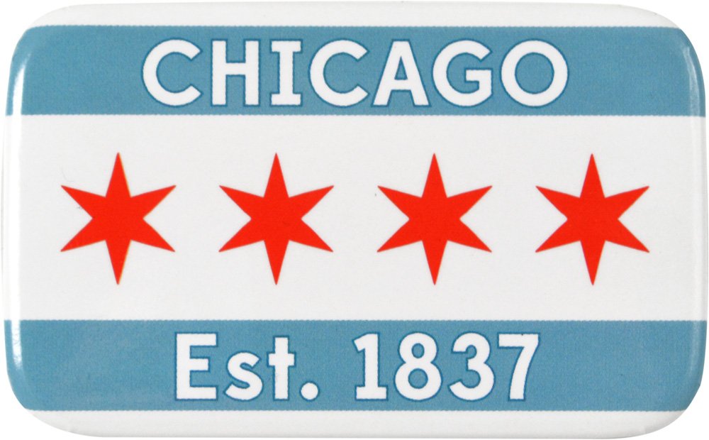 Metal Magnet - Chicago Flag