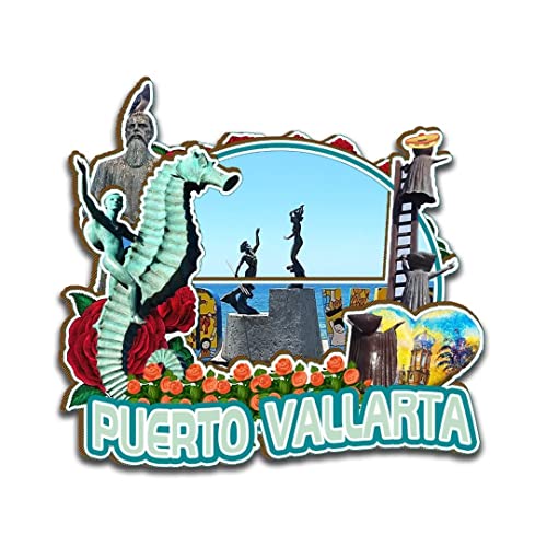 Puerto Vallarta Mexico Magnet Fridge Magnet Wooden 3D Landmarks Travel Collectible Souvenirs Decoration Handmade