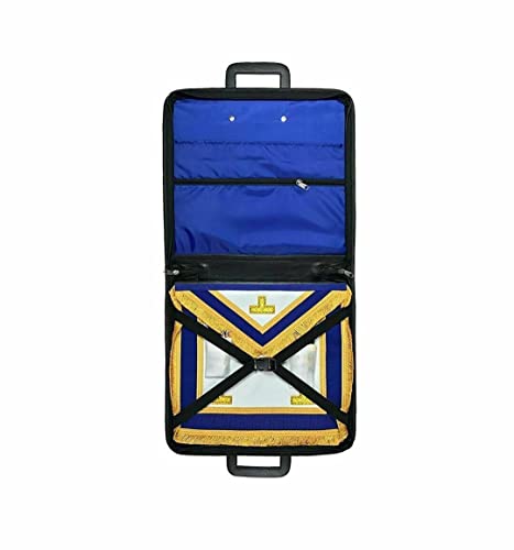 Masonic MM/WM and Provincial Full Dress Apron Past Master Cases Blue free size