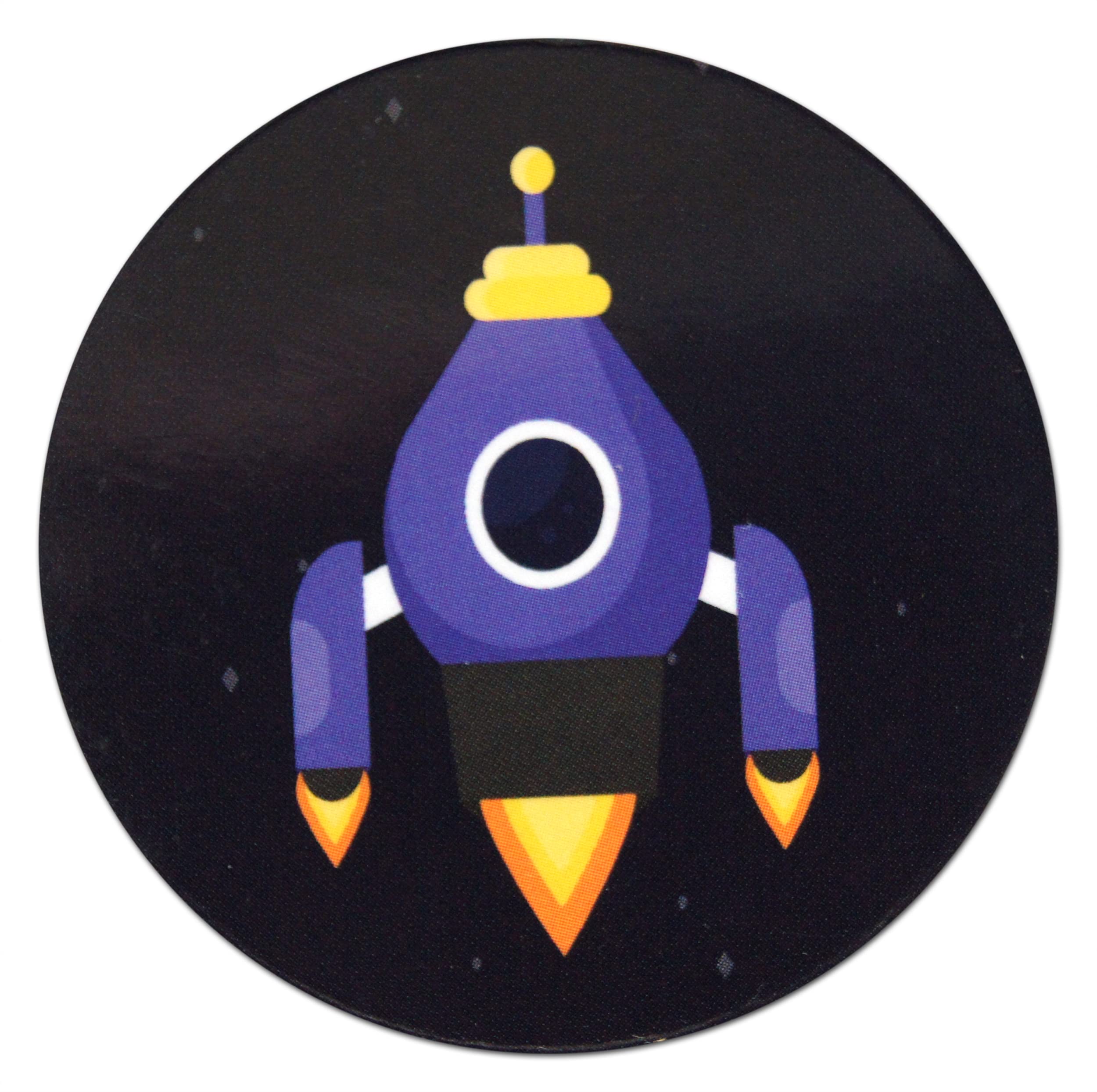 Novel Merk Rocket Ship Aliens Refrigerator Magnets for Space Gifts, Decor, Party Favors, & Prizes (5)