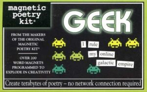 magnetic poetry - geek kit - words for refrigerator - write poems and letters on the fridge - made in the usa