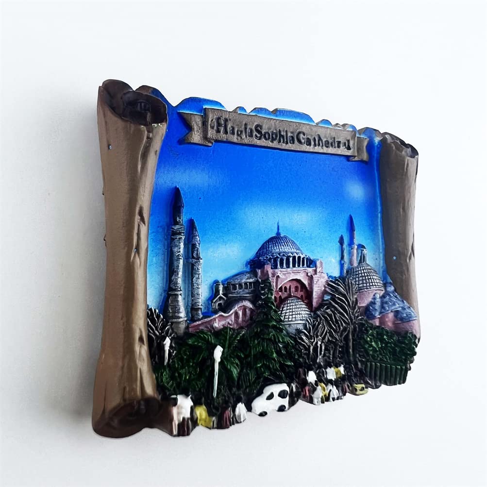 Istanbul Turkey Fridge Magnet Travel Souvenirs Home Kitchen Refrigerator Decoration Magnetic Sticker Hand Painted Craft Collection