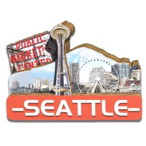 usa seattle magnet fridge magnet wooden 3d landmarks travel collectible souvenirs decoration handmade