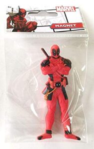 marvel deadpool soft touch pvc magnet multi-colored, 4"