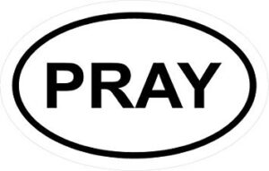 *magnet* 3.5” x 5.5” oval: pray