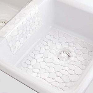 iDesign Pebblz BPA-Free Flexible PVC Plastic Sink Protector Mat - 10.75" x 12.5", Clear