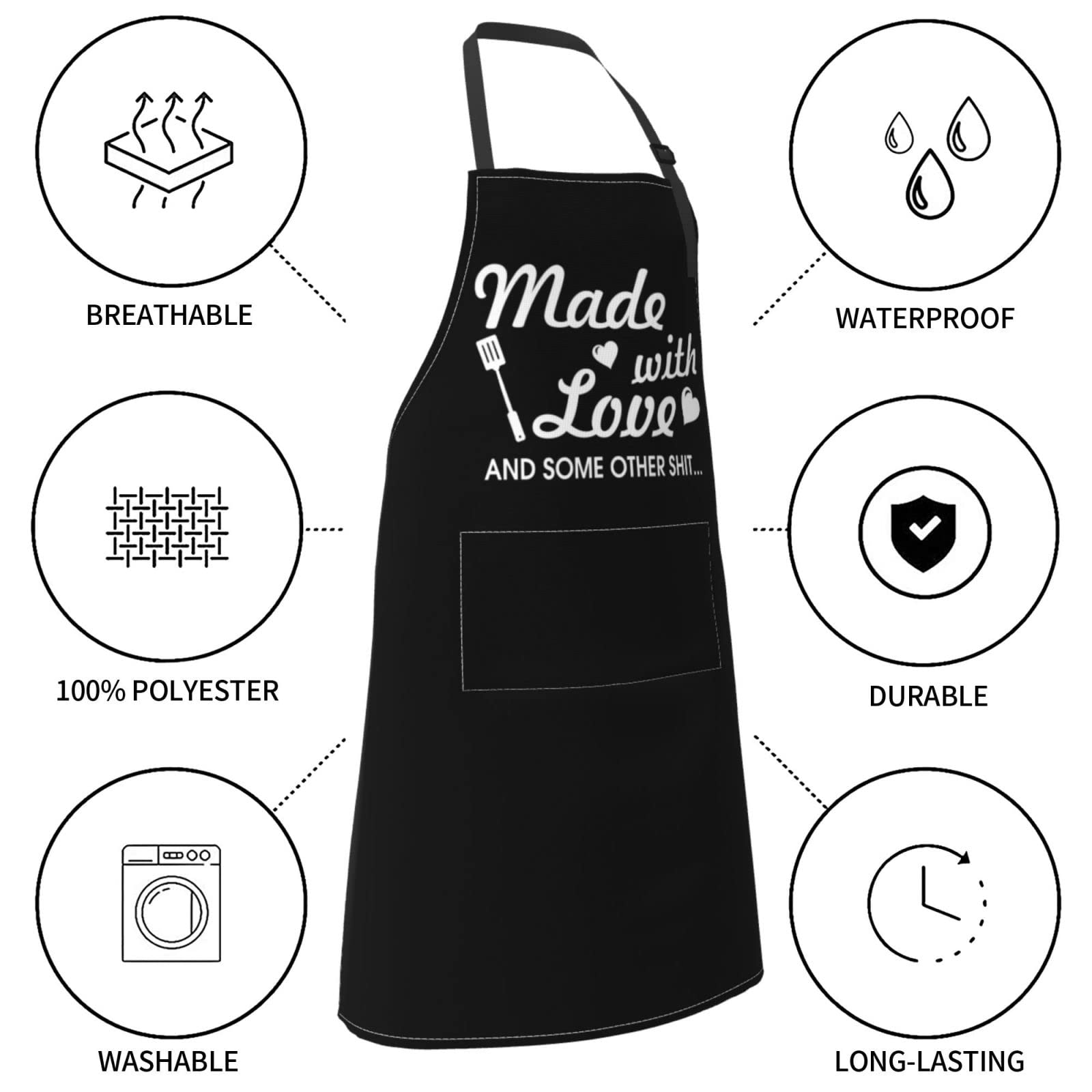 Gifts for Mom from Daughter Son,Apron Women,Cooking Apron,Funny Apron for Mom,Birthday Gifts for Mom