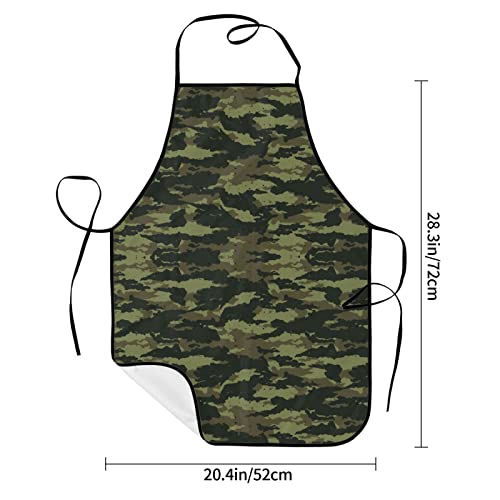 Camouflage Apron, Kitchen Bib Apron With Pocket, Waterproof And Oil Resistant, For Cooking And Barbecue