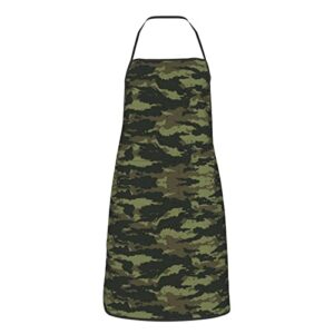 Camouflage Apron, Kitchen Bib Apron With Pocket, Waterproof And Oil Resistant, For Cooking And Barbecue