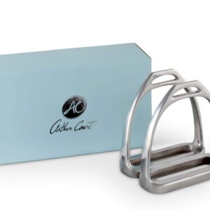 Arthur Court Horse Stirrup Equestrian Paper Napkin Holder for Kitchen Countertops, Dinner Tables, Picnic Tables - Outdoor Use, Organization for Multiple Sizes - Durable Metal 5 inch Tall