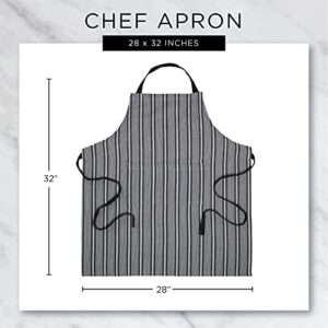 DII Bulk Classic Kitchen Chef Apron, 33x28, White, 6 Piece