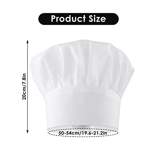 Yolev Chef Hat for Kids Chef Toques Kitchen Chef Caps for Cooking, Baking, Party Favors, Home Kitchen, School, and Restaurant White