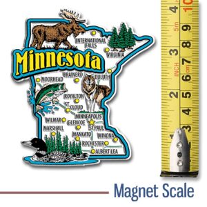 Minnesota Six-Piece State Magnet Set by Classic Magnets, Includes 6 Unique Designs, Collectible Souvenirs Made in The USA