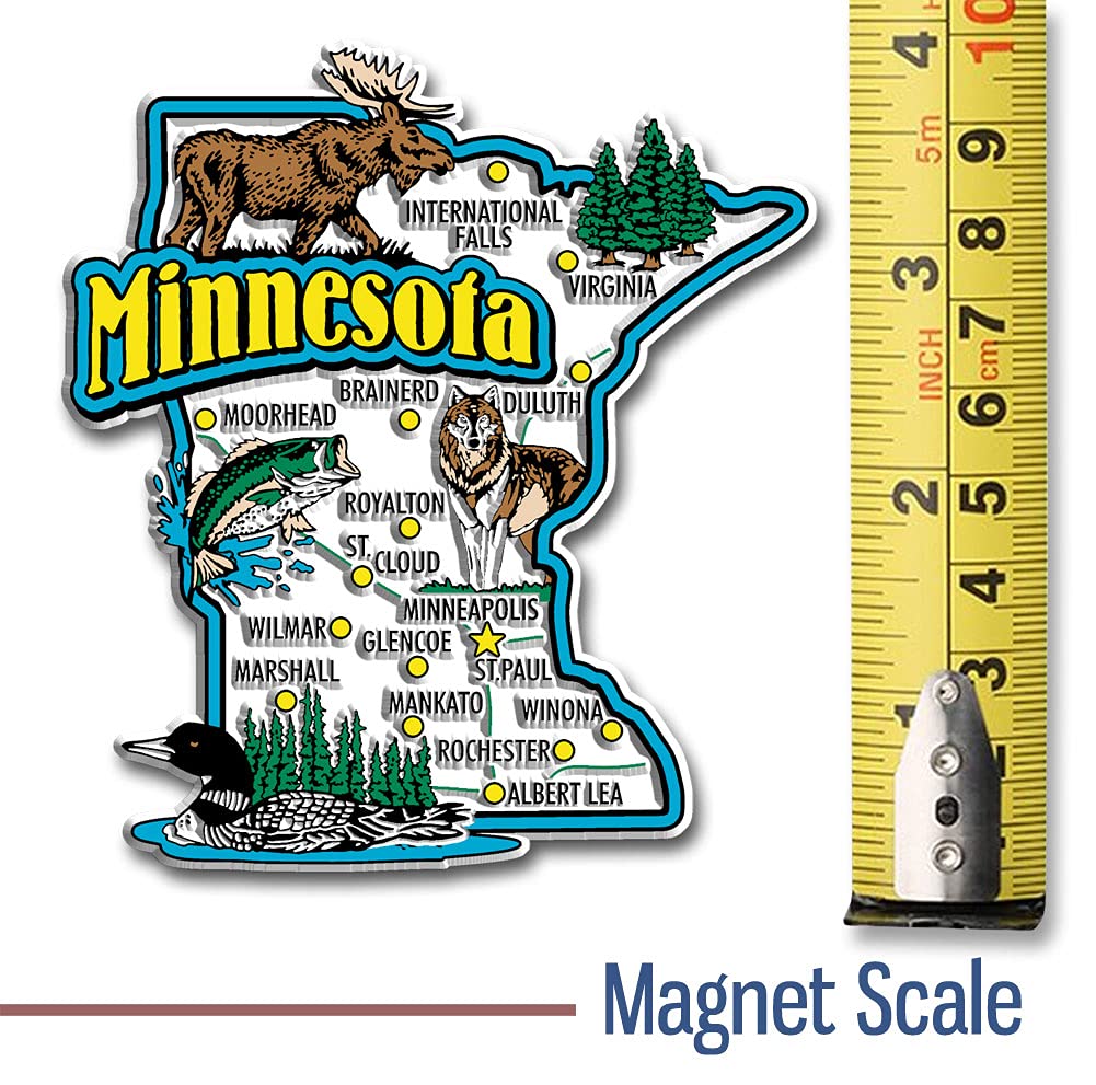 Minnesota Six-Piece State Magnet Set by Classic Magnets, Includes 6 Unique Designs, Collectible Souvenirs Made in The USA