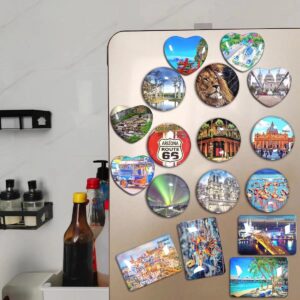 Thailand Phi Phi Islands Fridge Magnet Refrigerator Stickers Collection Decorative Magnet Travel Souvenir Heart-Shaped Crystal Glass