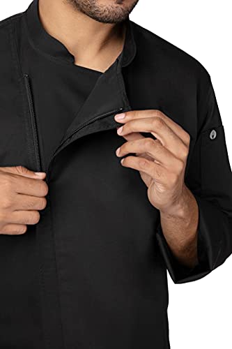 Chef Works Unisex Sustainable Hartford Chef Coat, Black, Medium