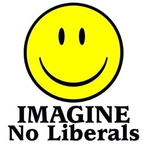 magnet imagine no liberals magnetic magnet(conservative anti decal) size: 4 x 4 inch