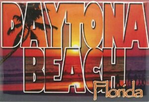 daytona beach florida block style fridge magnet