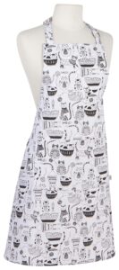 now designs unisex adult cat now designs 2500134aa basic cotton kitchen chef s apron purr party print, purr party, w28 x l32 inch us