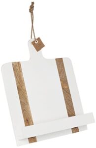 mud pie white wood cookbook holder, 11 1/4" x 15 1/2"