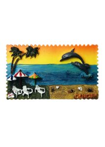 cancun mexico refrigerator magnet travel souvenir fridge decoration 3d magnetic sticker hand painted craft collection