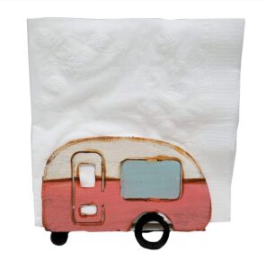 liphontcta camping decor vintage camper napkin holder, metal