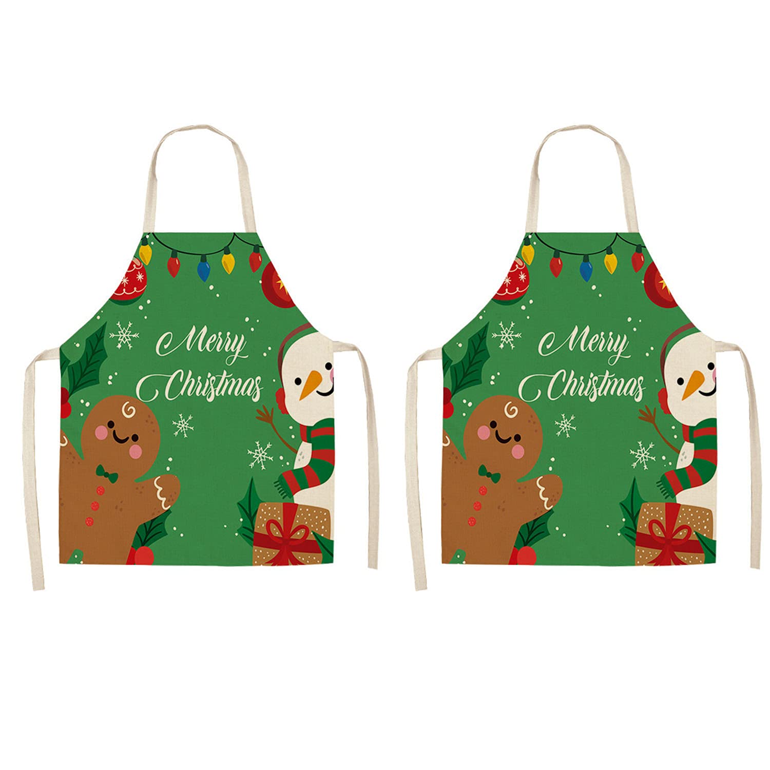 EILRAMIR Child and Adult Aprons for the Christmas Party, Toddler Painting, Cooking Aprons 2 Pack (Color : 09, Size : S(Kids) 2pack)